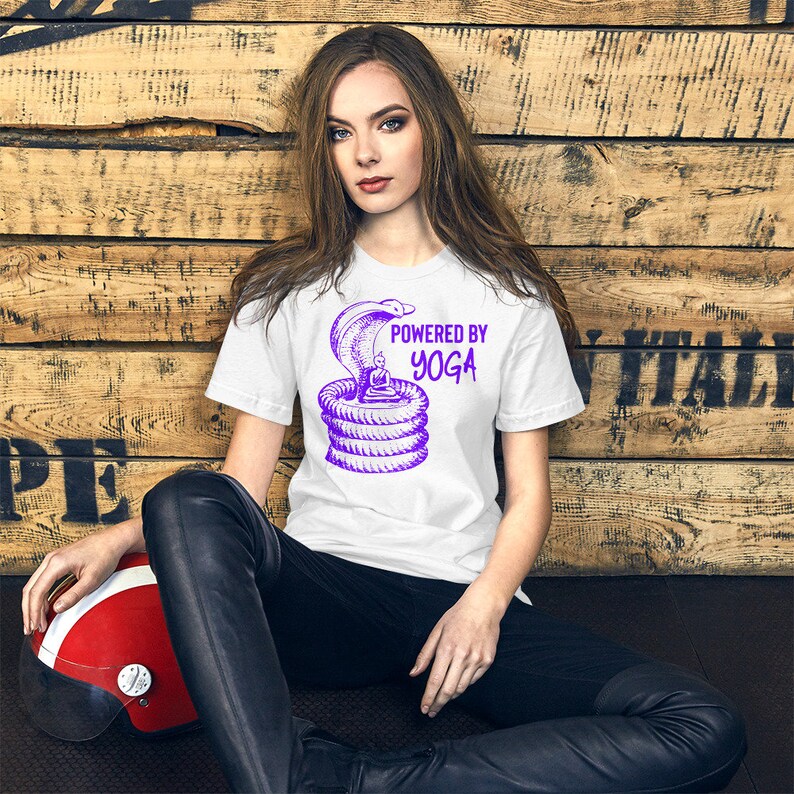 Powered by Yoga Shirt, Yoga Tshirt, Meditation Shirt, Gift for Yogi ...