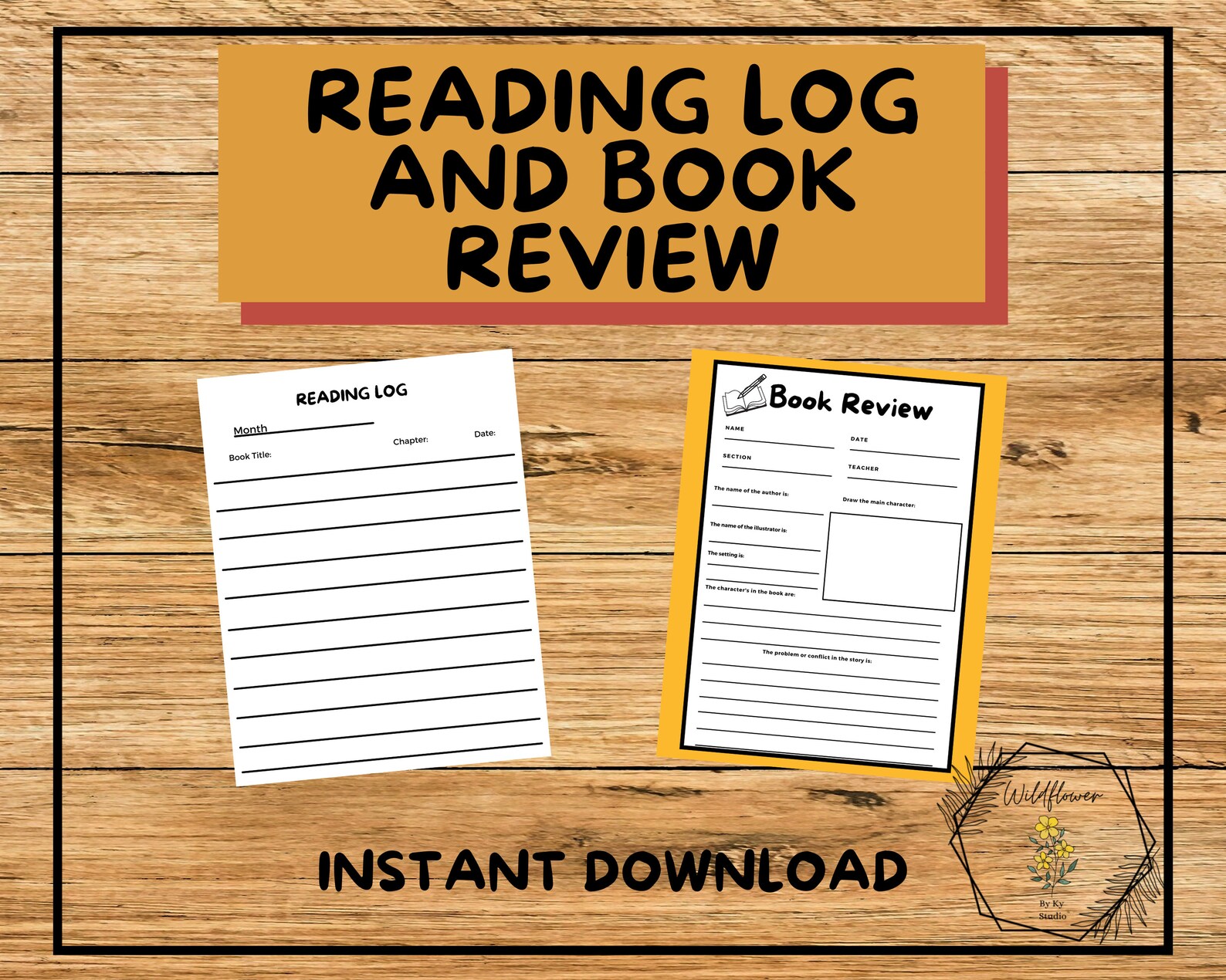 Reading Log and Book Review - Etsy