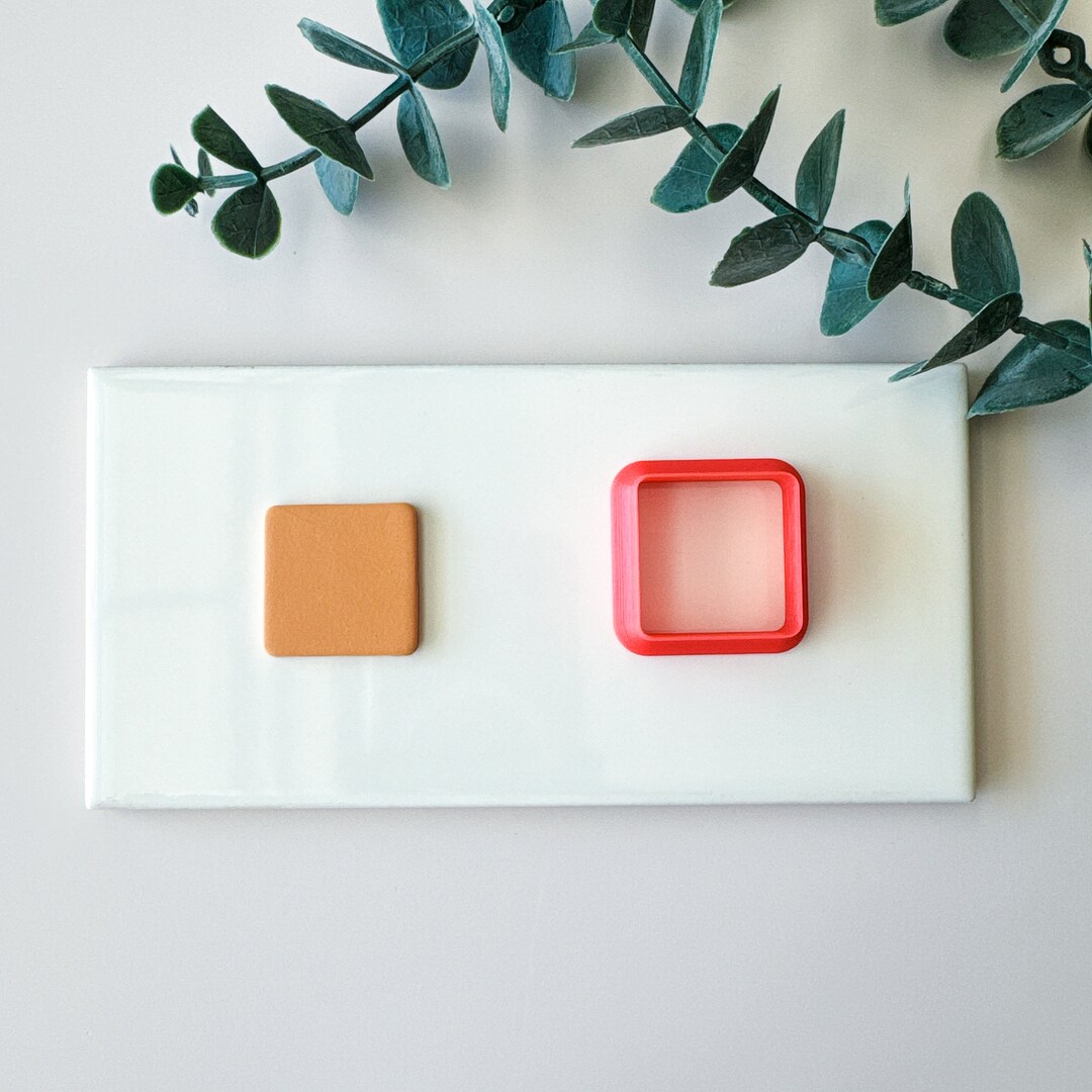 Rounded Corner Squares 04 / Sharp Polymer Clay Cutter Basic Earrings ...
