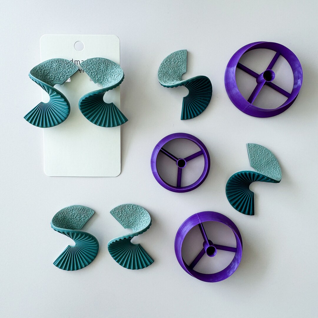 Circle With Cut #03 / 0.025mm Sharp Cutting Edge / Round Polymer Clay ...