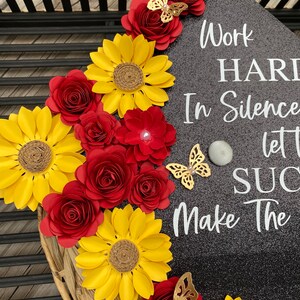 Sunflower Graduation Cap | Custom Graduation Cap Topper | Graduation ...