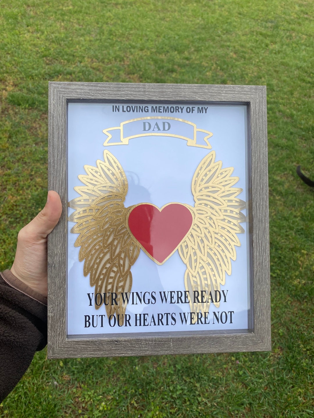 Memorial Shadow Box | Sympathy Gift Loss of Father| Memorial Gift Loss ...