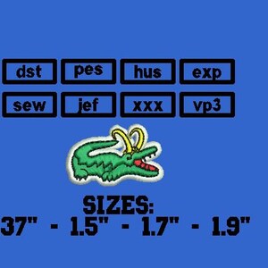 LOKI ALLIGATOR embroidery Design Instant Download Digital - Etsy