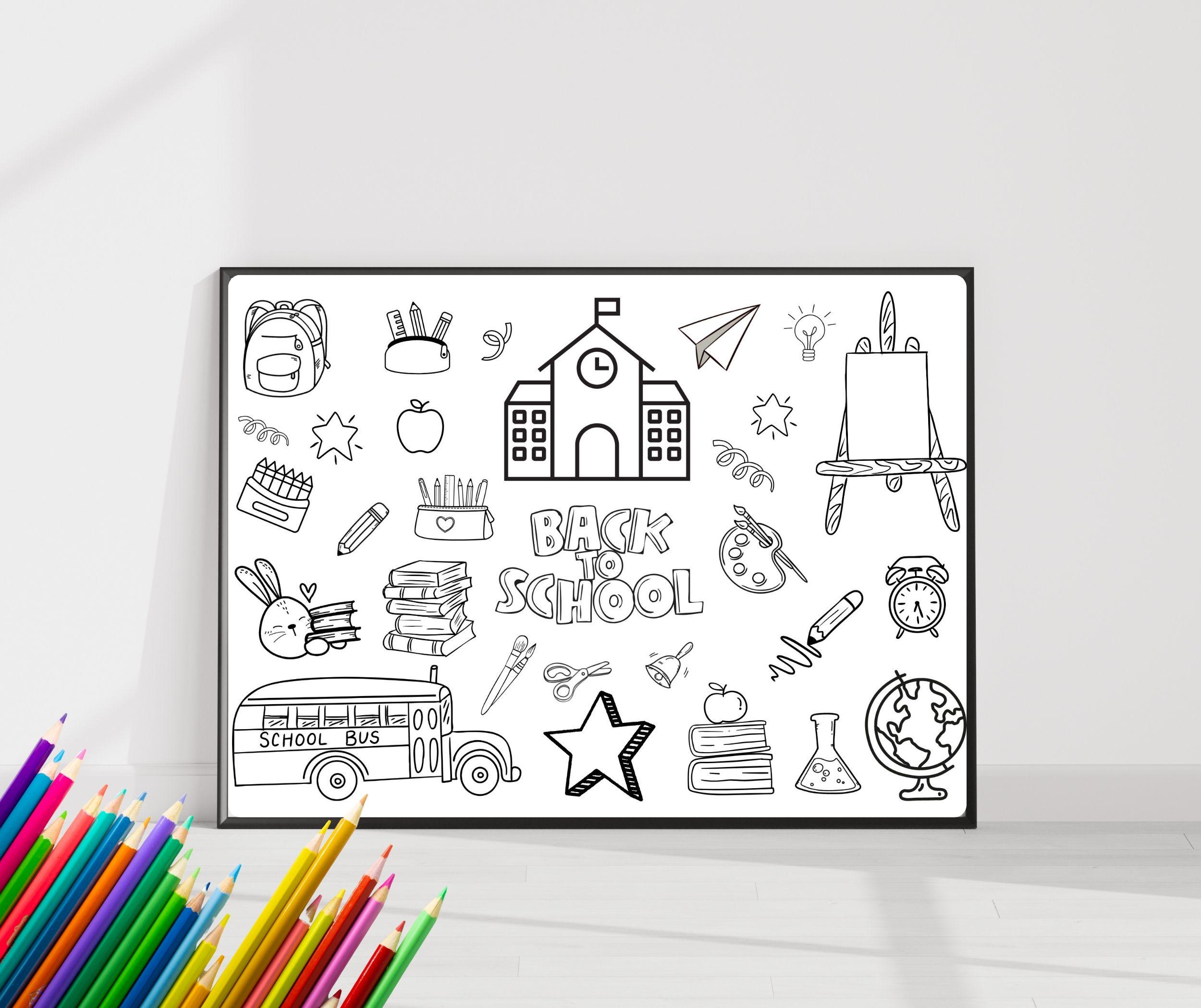 All About Me Worksheet & Free Printable Back to School Coloring Page ...