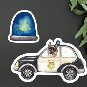 Police Theme Party Sticker Set Cop Theme Gift Stickers Police Car K9 ...