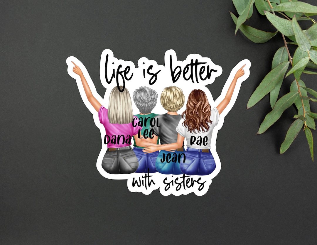 Custom Sisters Sticker Set - Etsy