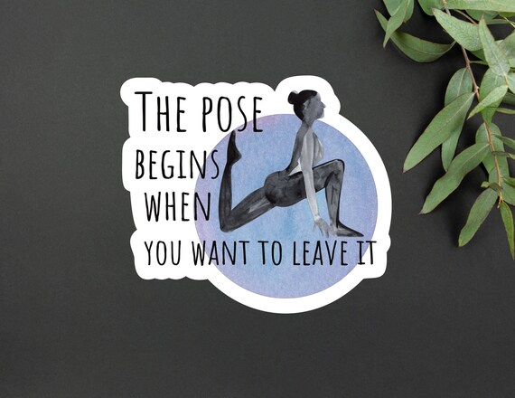 Yoga Pose Meditation Sticker Yoga Pose Strength Sticker | Etsy