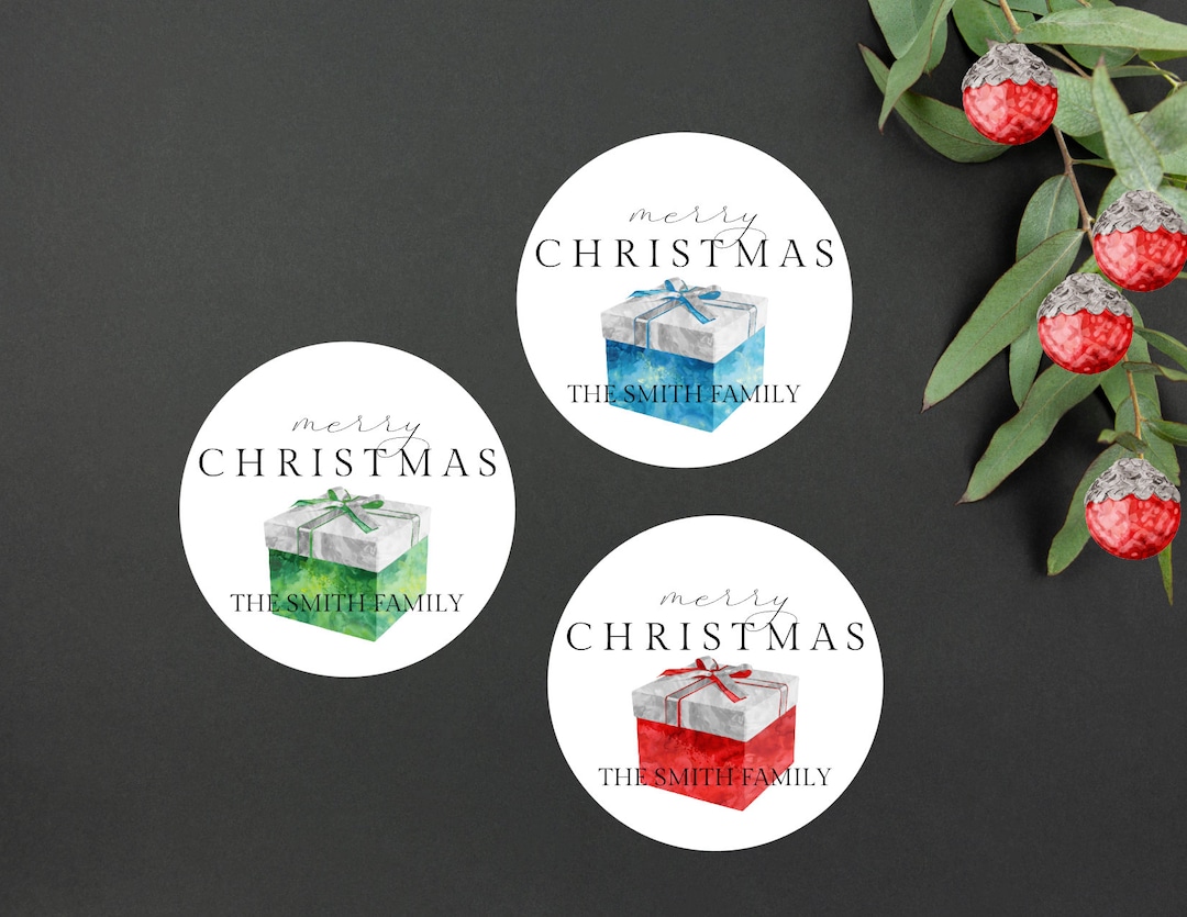 Personalized Christmas Gift Tag Gift Stickers Personalized Christmas ...