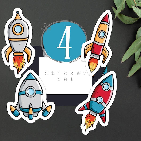 Red Rocket Stickers - Etsy