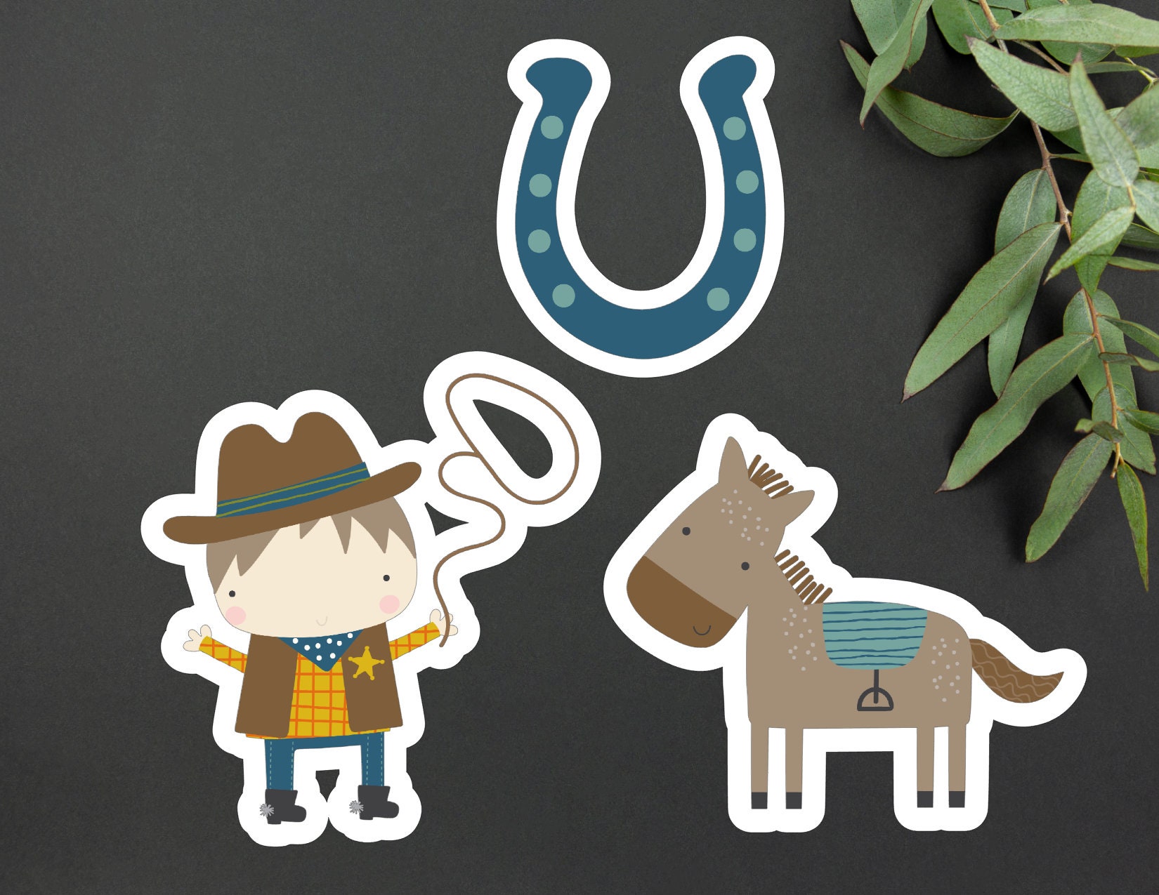 Kids Wild West Cowboy and Indians Party Stickers Wild West - Etsy