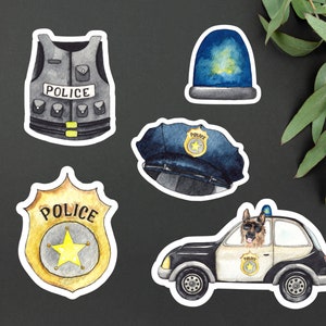 Police Theme Party Sticker Set Cop Theme Gift Stickers Police Car K9 ...