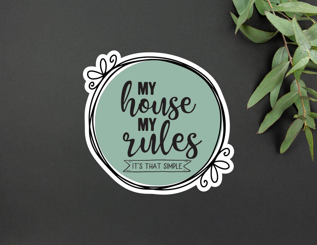 Mom Rules Vinyl Sticker Sarcastic Mom Sticker Mom House Rules Sticker ...