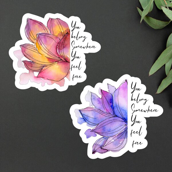 Lotus Flower Sticker - Etsy