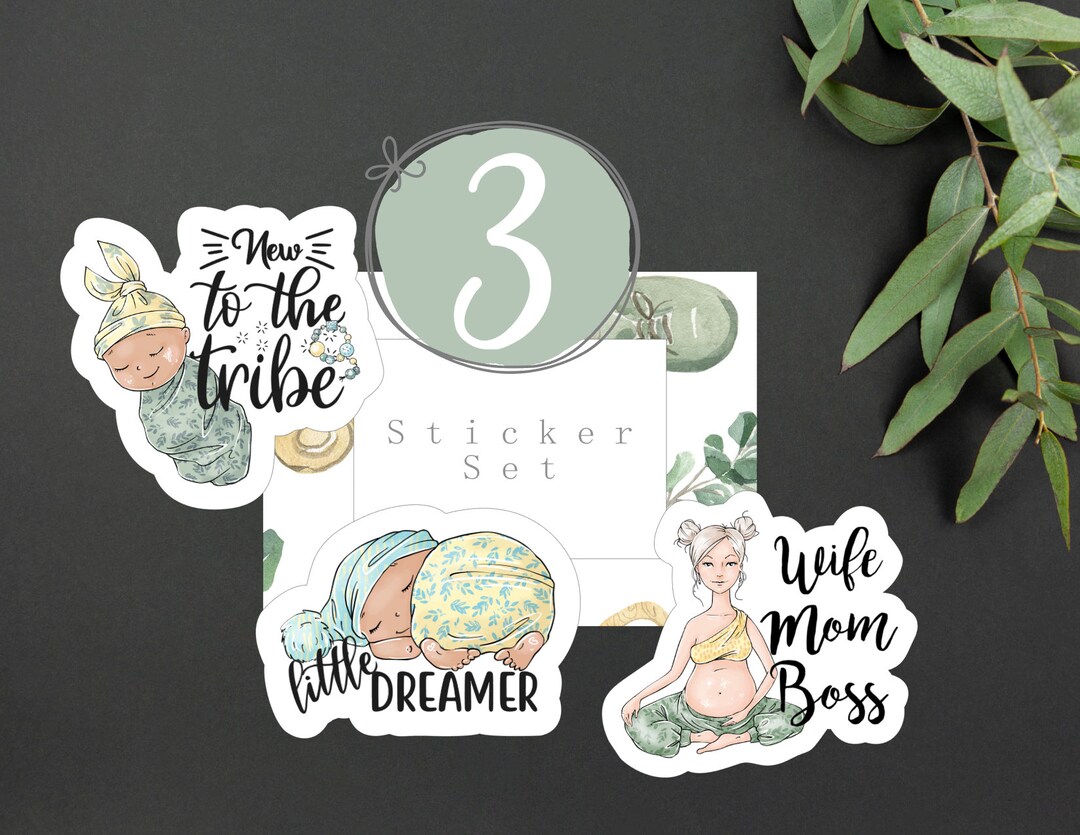 Boho Mom Newborn Baby Tribe Vinyl Sticker Set Pregnancy Newborn Sticker ...