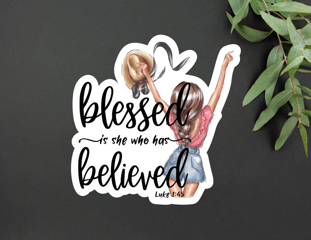 Faithful Woman Religious Blessed Vinyl Sticker Religious Woman Faithful ...