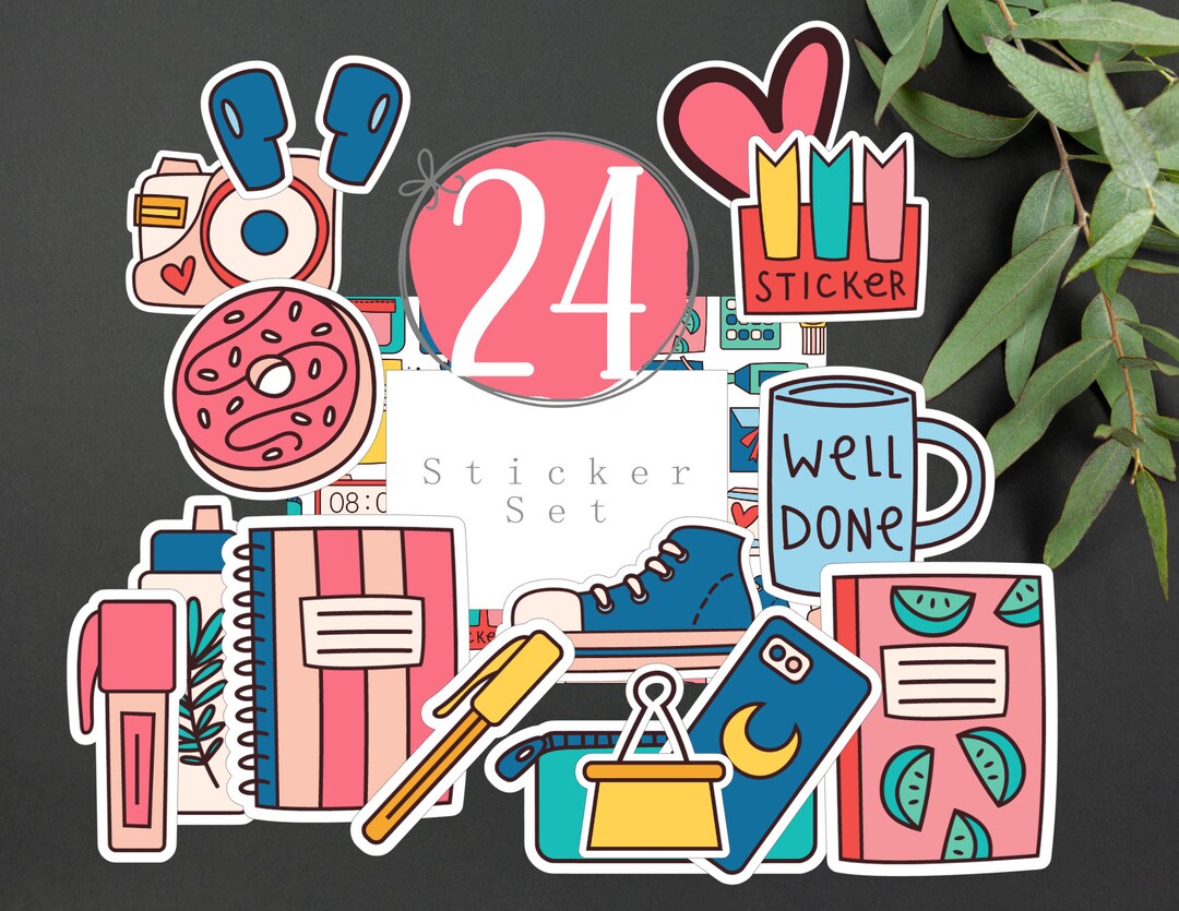 Huge School 24 Sticker Set Back to School Stickers School Laptop ...