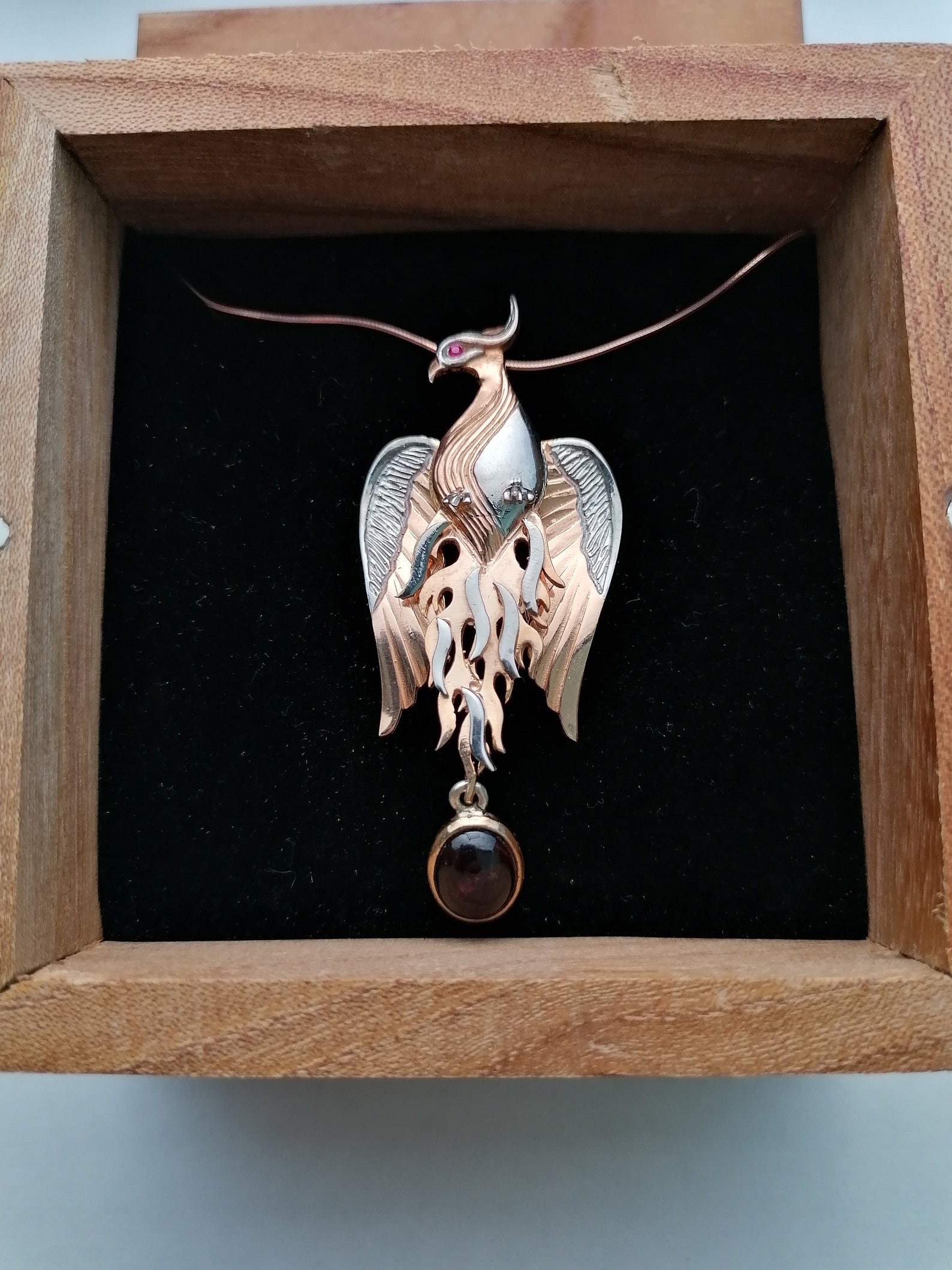 Handmade Phoenix Charm Gift for Her Fantasy Necklace for - Etsy UK