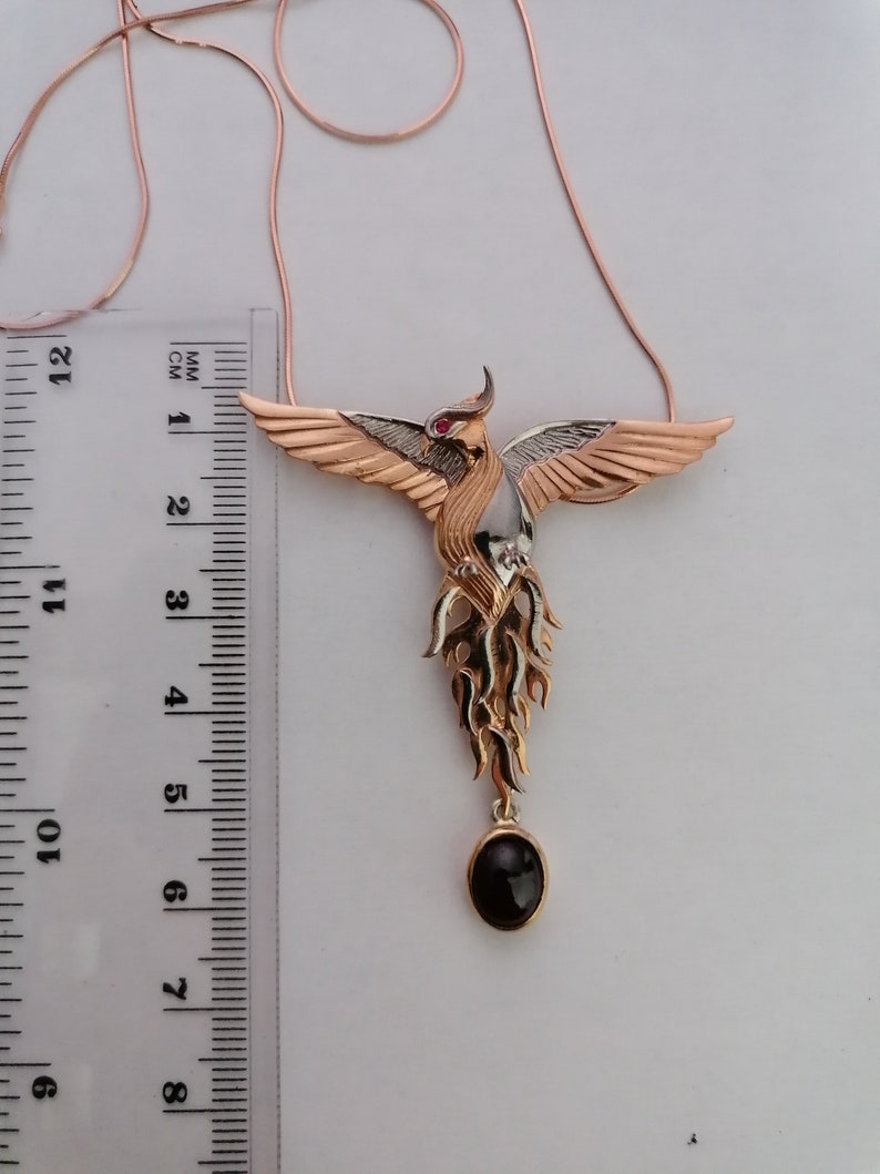 Handmade Phoenix Charm Gift for Her Fantasy Necklace for - Etsy UK