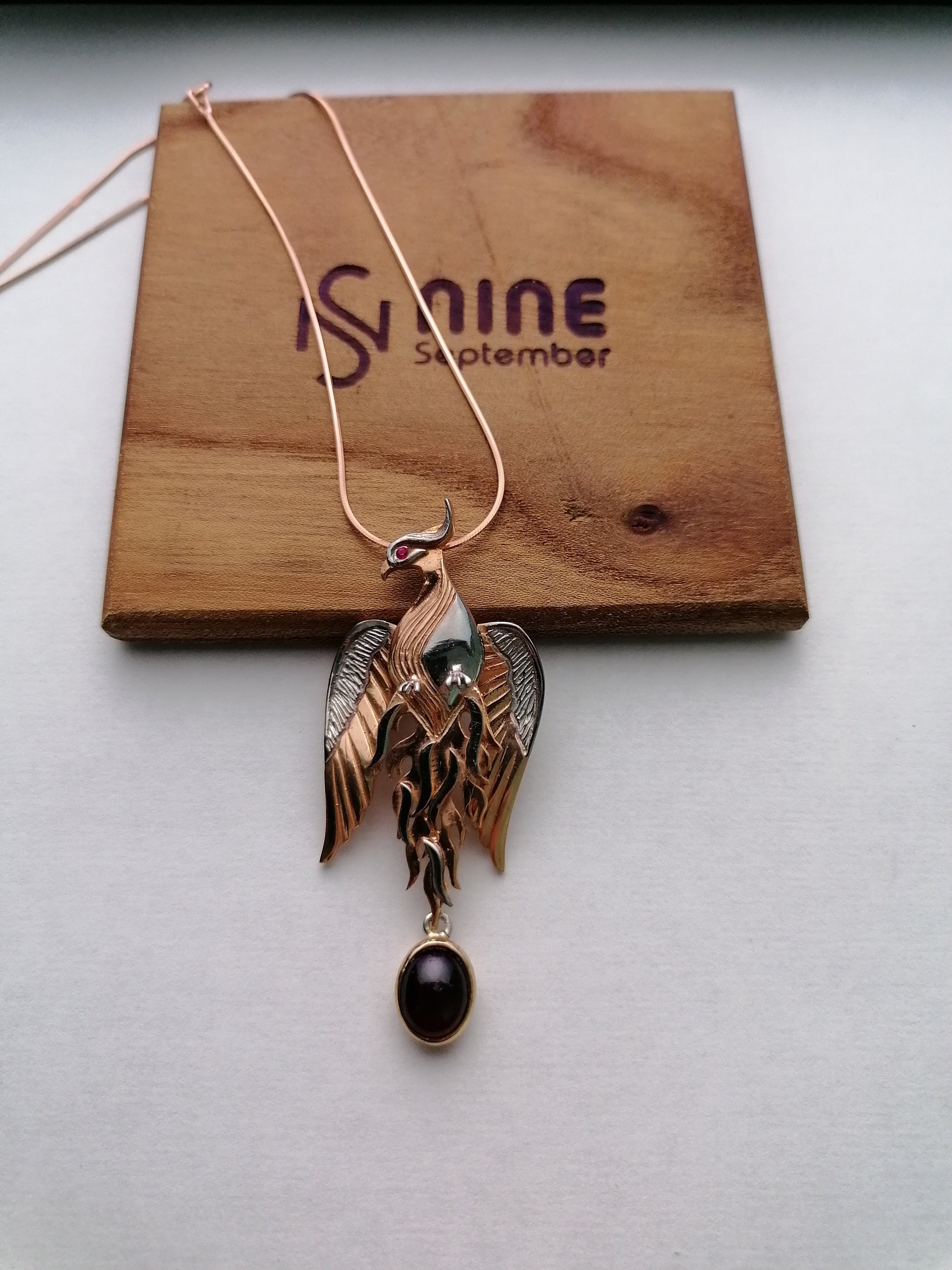 Handmade Phoenix Charm Gift for Her Fantasy Necklace for - Etsy UK