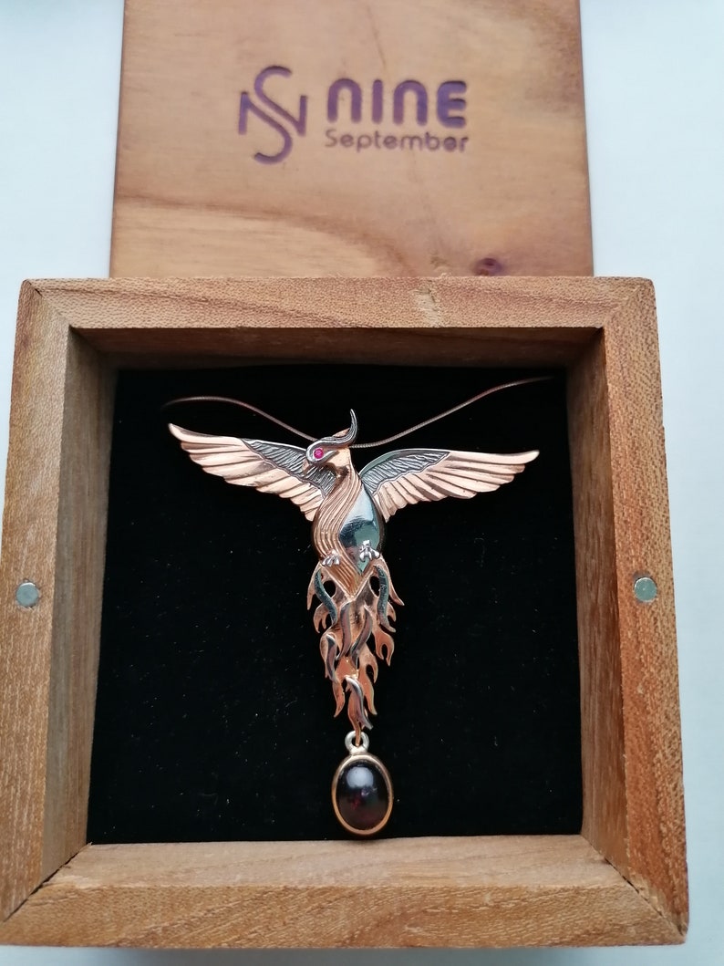 Handmade Phoenix Charm Gift for Her Fantasy Necklace for - Etsy UK