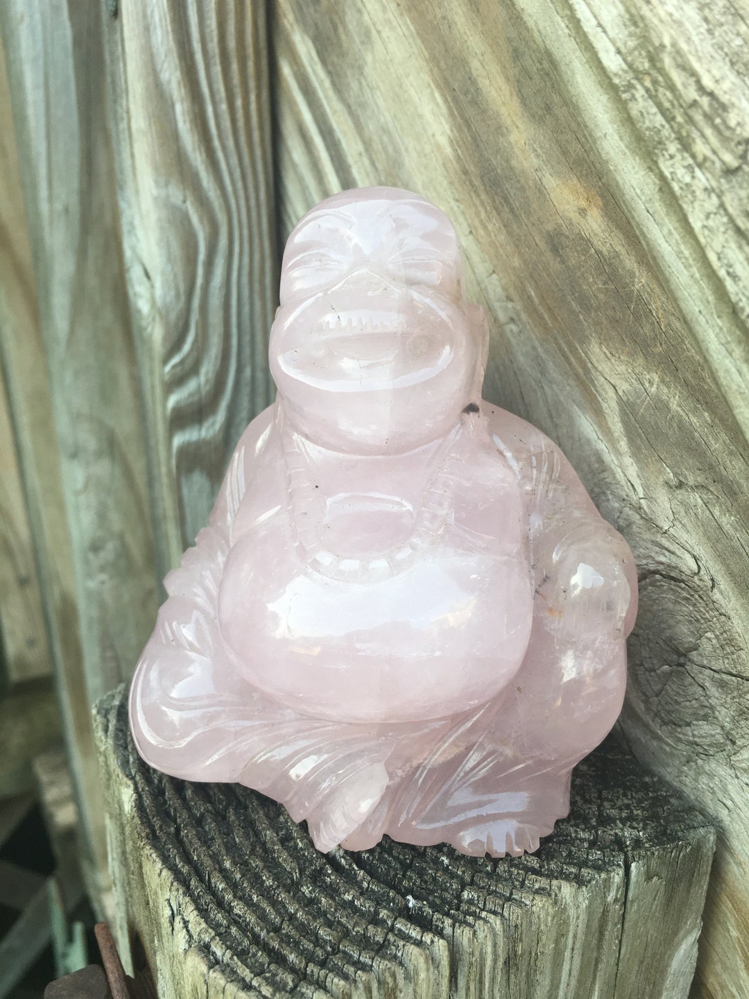 Crystal Buddha, Rose Quartz Buddha, Buddhism Deity for Home Altar, Zen ...
