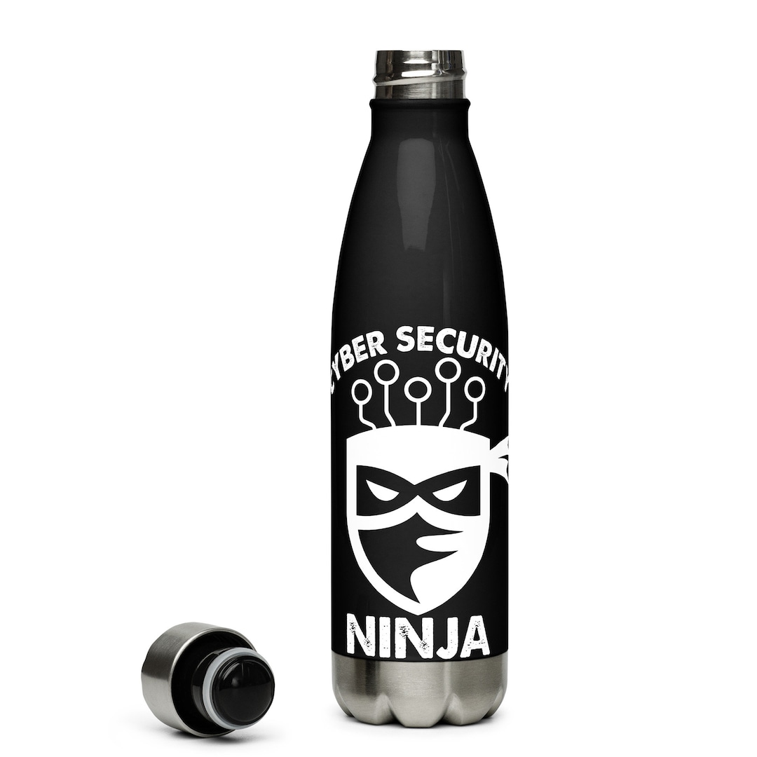 Stainless Steel Cyber Security Ninja Water Bottle - Etsy