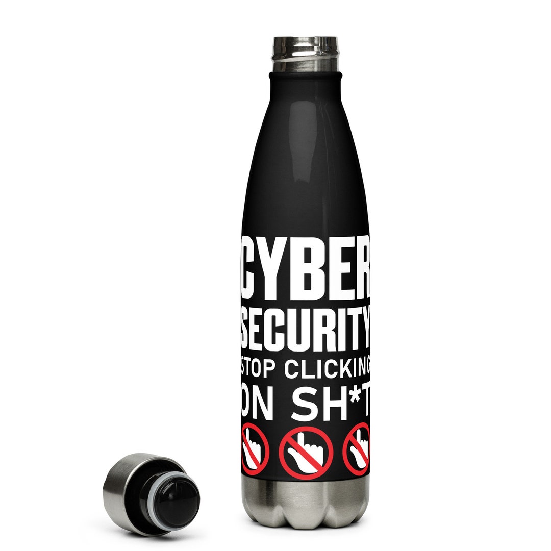Stainless Steel Cyber Security Water Bottle - Etsy