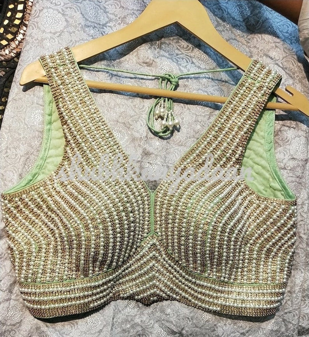 Green Sabyasachi Deep V Cut Readymade Designer Wedding Wear Bride Saree ...