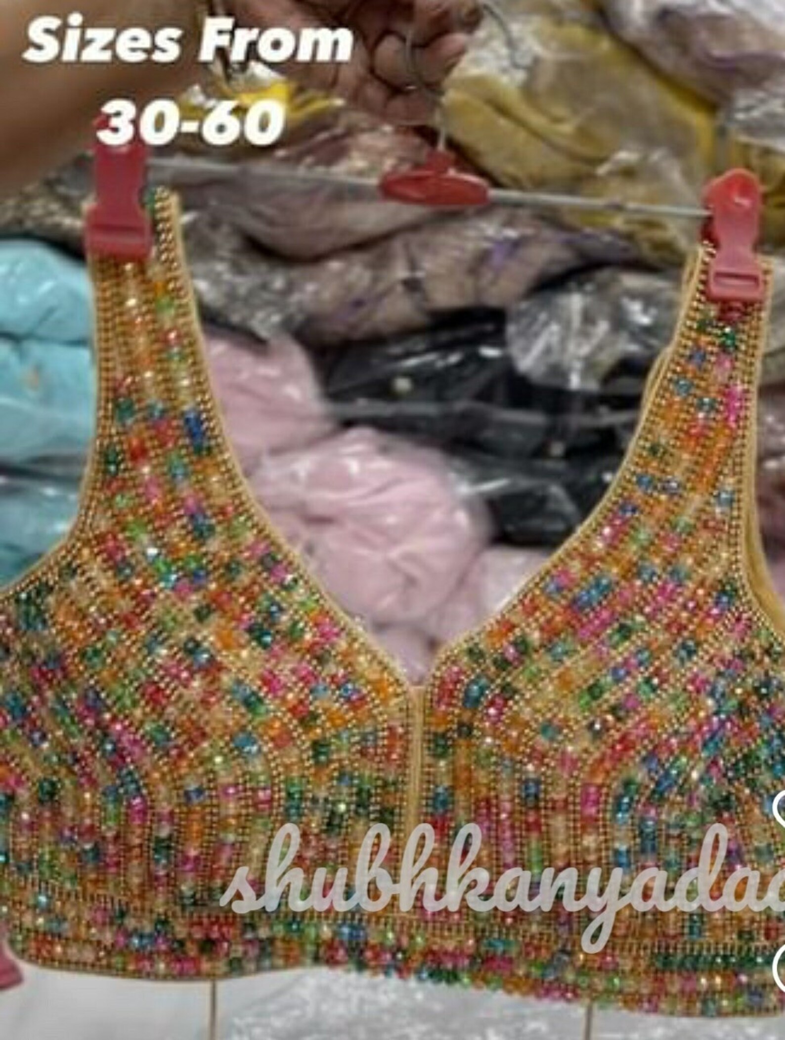Multi Sabyasachi Deep V Cut Readymade Designer Wedding Wear Bride Saree ...