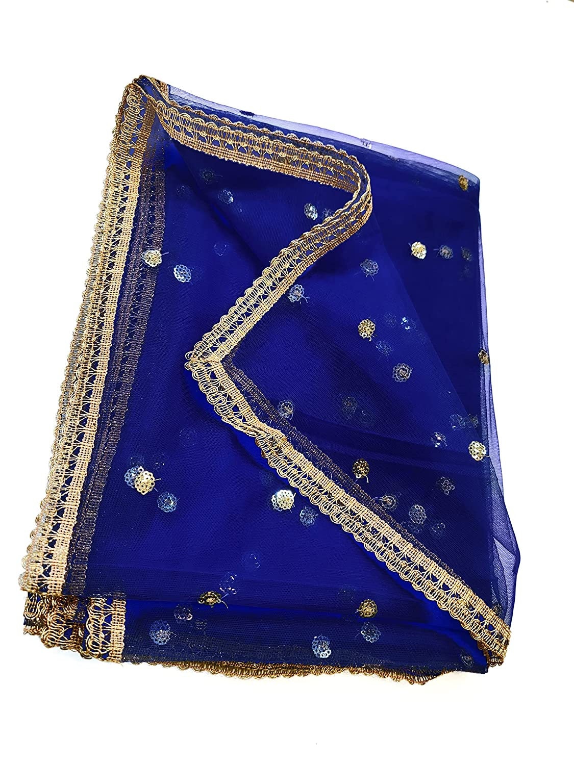 Royal Blue Embroidered Dupatta - Etsy