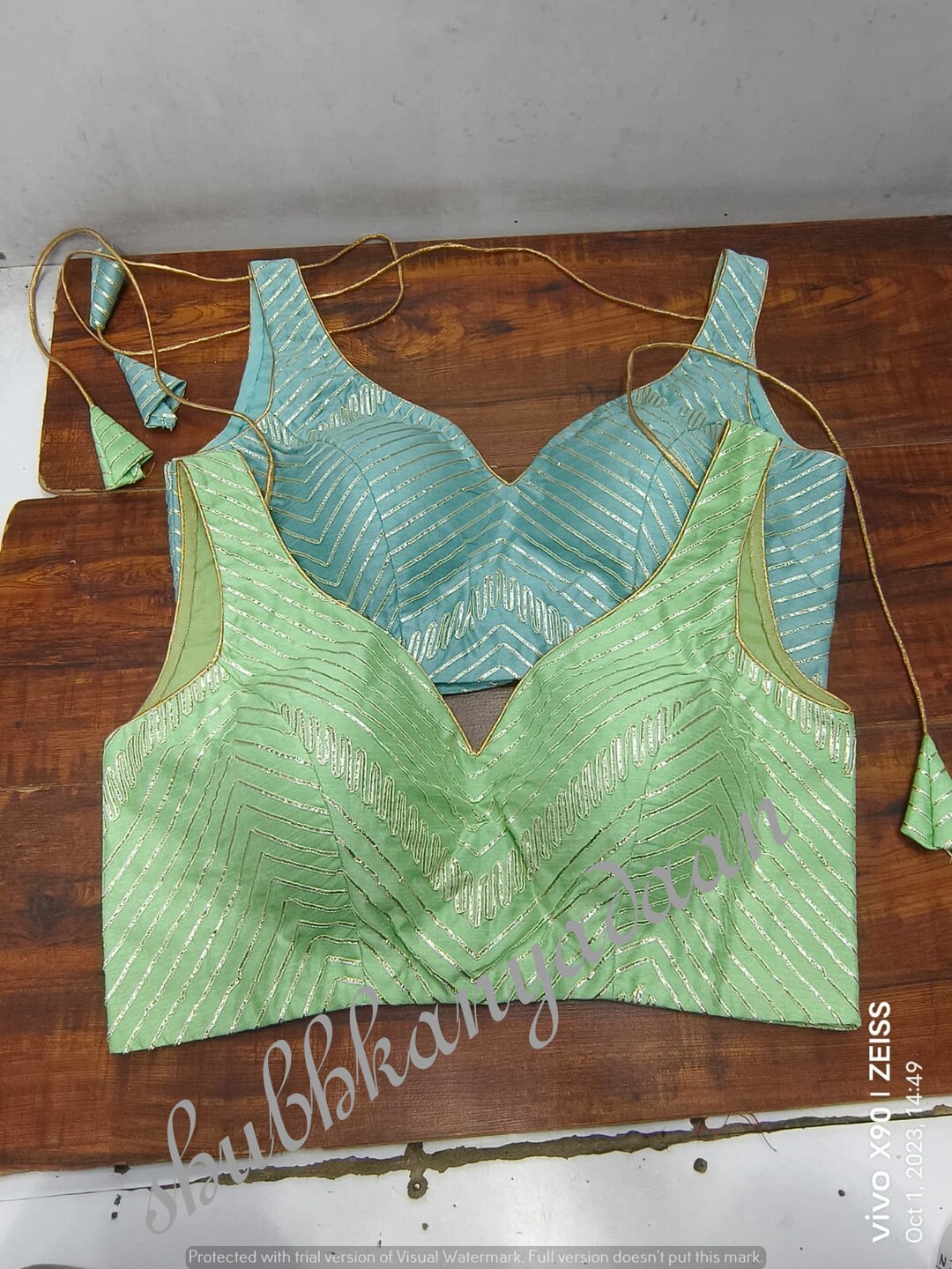 Sabyasachi Deep V Cut Blouse Designer Embroidered Beautiful Saree ...