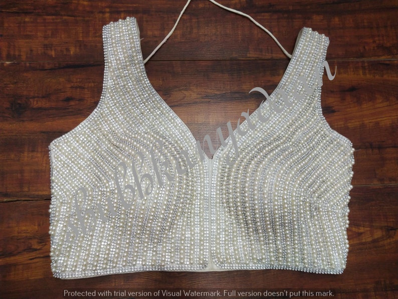 White Sabyasachi Deep V Cut Readymade Designer Wedding Wear - Etsy