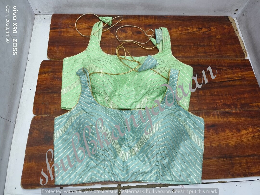 Sabyasachi Deep V Cut Blouse Designer Embroidered Beautiful Saree ...