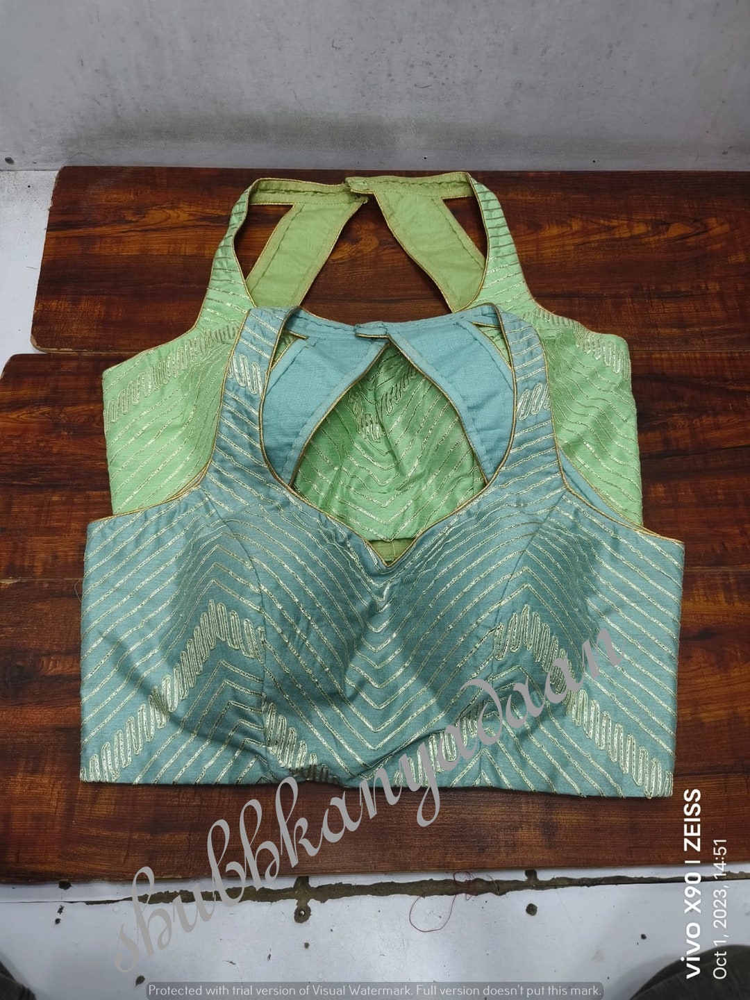 Sabyasachi Deep V Cut Blouse Designer Embroidered Beautiful Saree ...