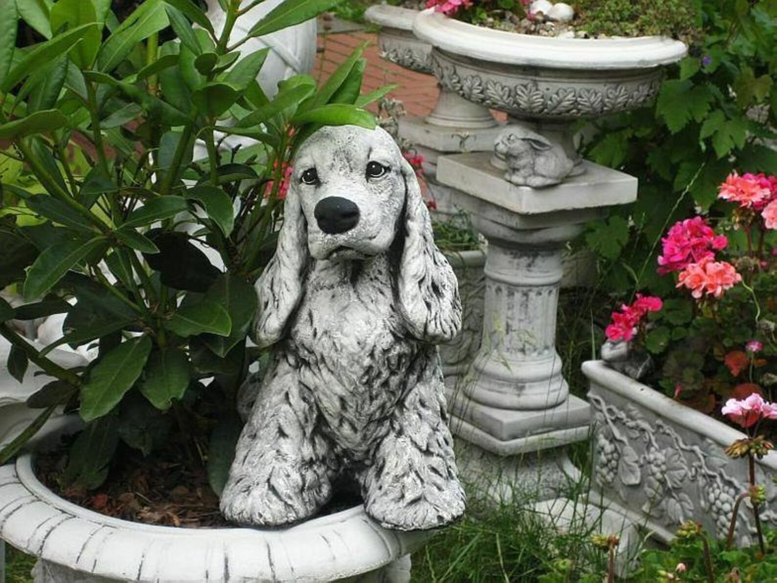 Cocker Spaniel Statue Garden Statue Memorial Dog Statue | Etsy