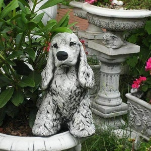 Cocker Spaniel Statue Garden Statue Memorial Dog Statue - Etsy