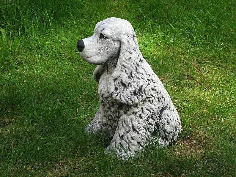 Cocker Spaniel Statue Garden Statue Memorial Dog Statue | Etsy