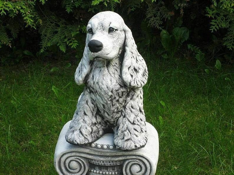 Cocker Spaniel Statue Garden Statue Memorial Dog Statue | Etsy