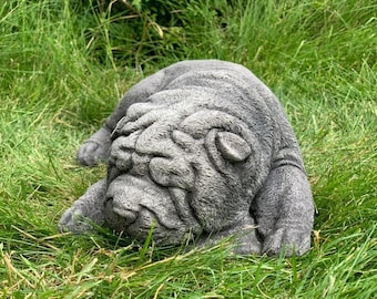 Shar Pei Dog Statue - Etsy