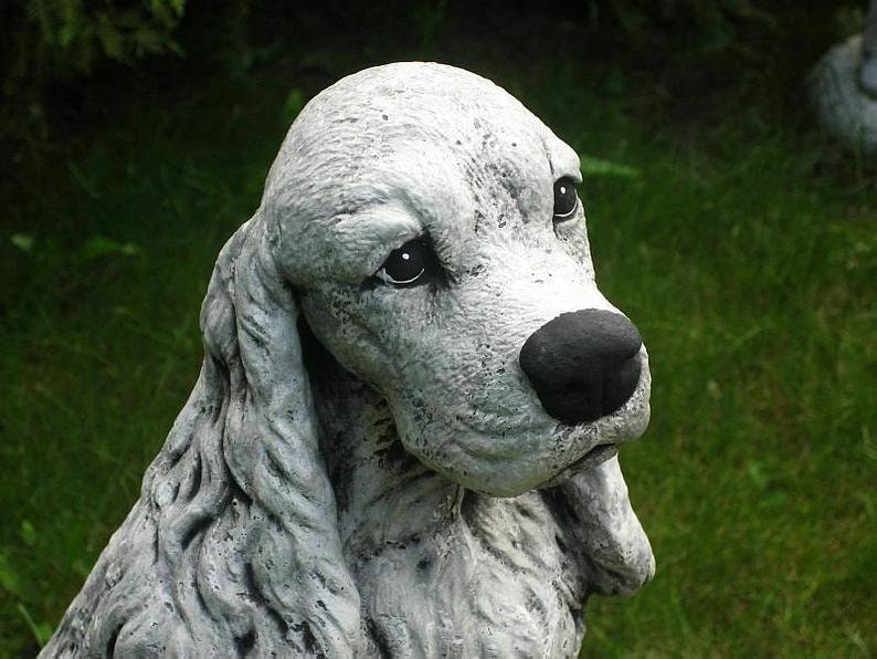 Cocker Spaniel Statue Garden Statue Memorial Dog Statue | Etsy