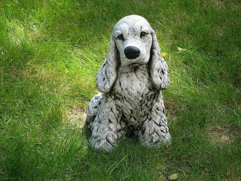Cocker Spaniel Statue Garden Statue Memorial Dog Statue | Etsy