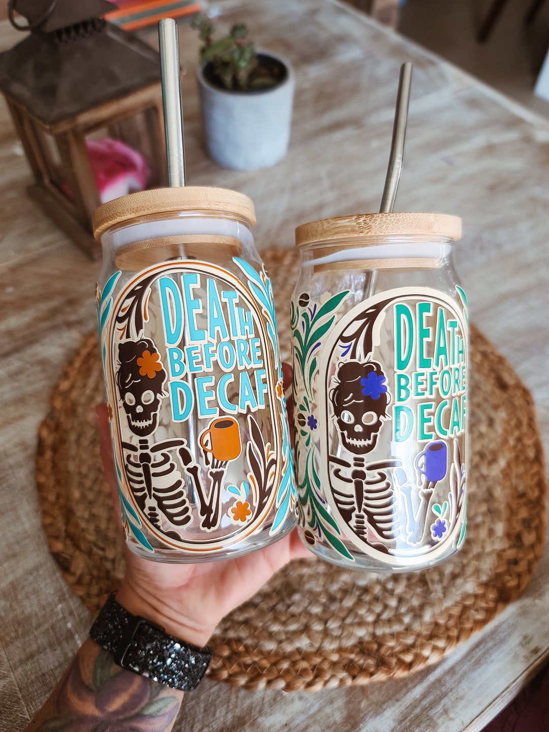 Beer Can Glass Death Before Coffee Beer Can - Etsy