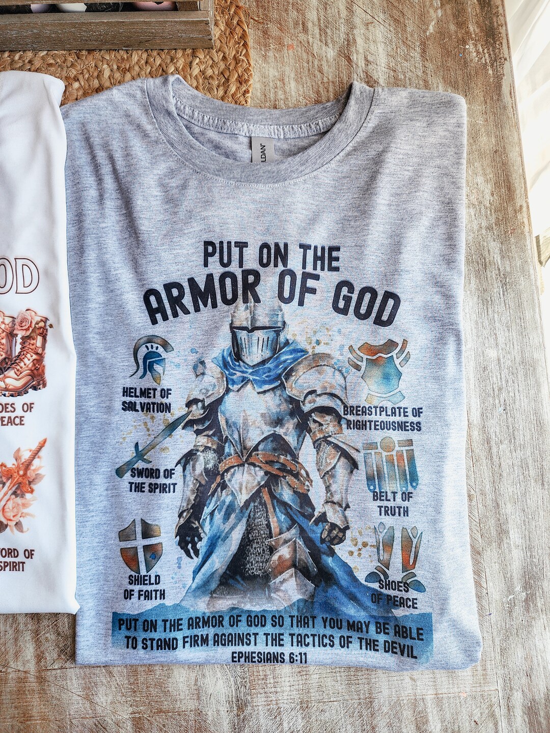 Put on the Full Armor of God | Christian Apparel Personalized Shirts ...