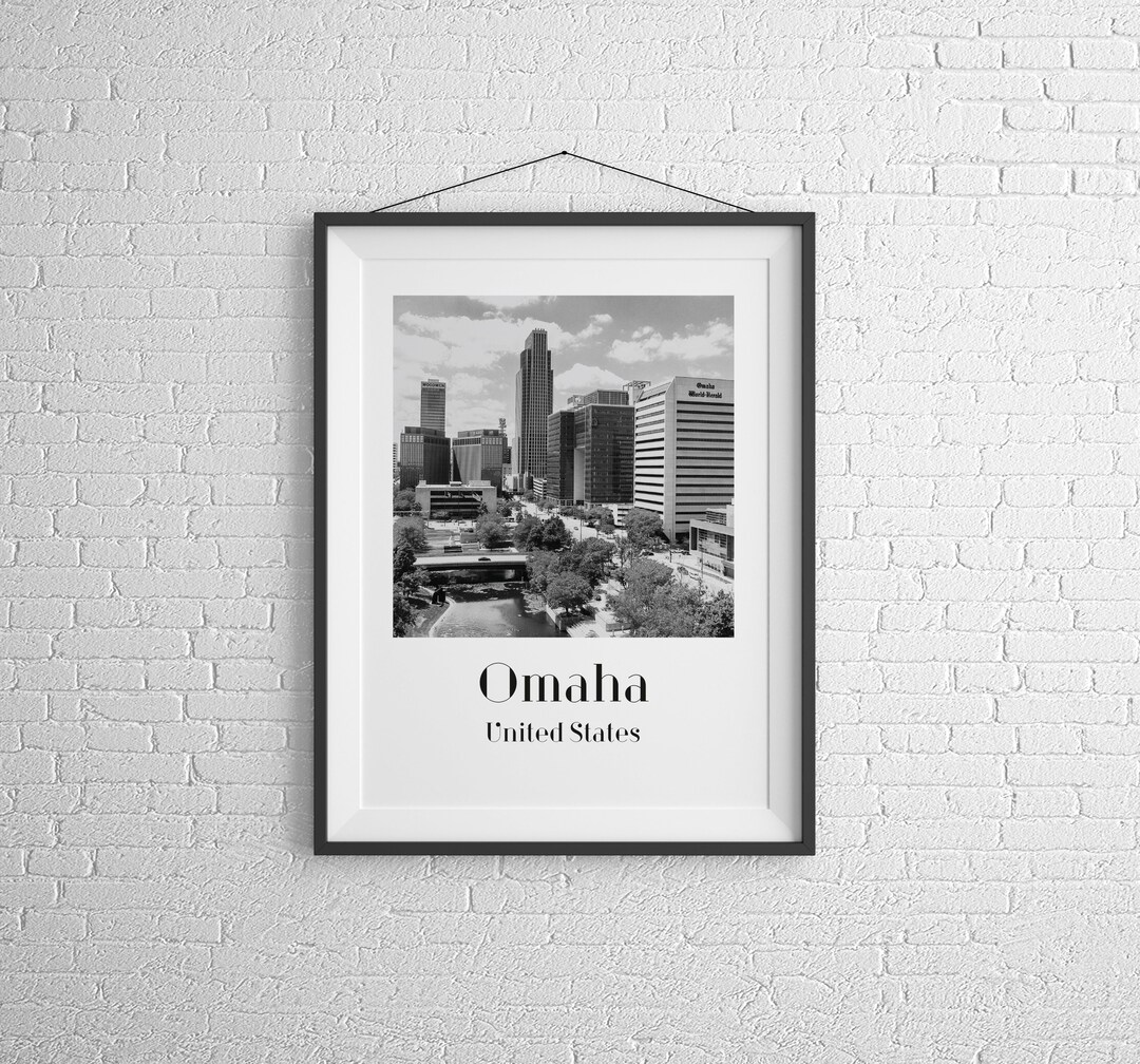 Omaha Black and White Print Omaha Poster Omaha Wall Art - Etsy