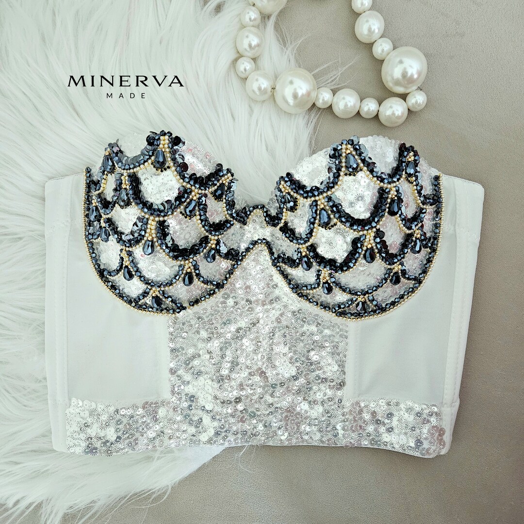 White Handmade Push-up Corset, Unique Piece, One-of-a-kind, Limited ...