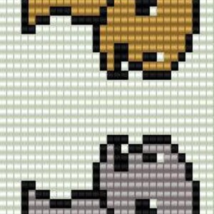 Dogs, Loom Bead Pattern, Bead Loom Pattern | 4 Colors | 30 X 90 - Etsy
