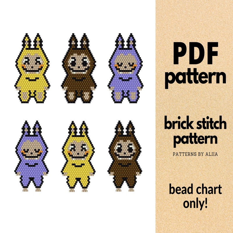 Beaded Labubu Pattern - Etsy