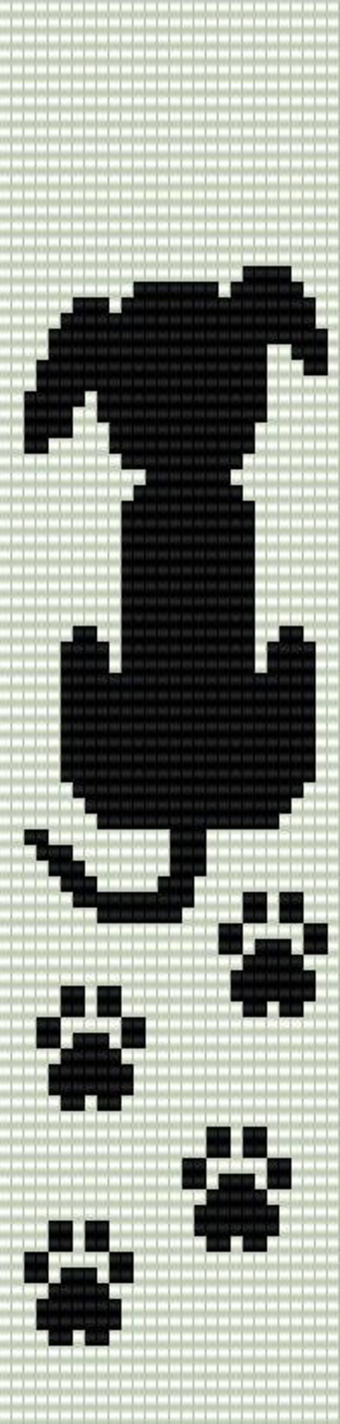 Dogs Loom Bead Pattern Bead Loom Pattern 2 Colors 28 X | Etsy