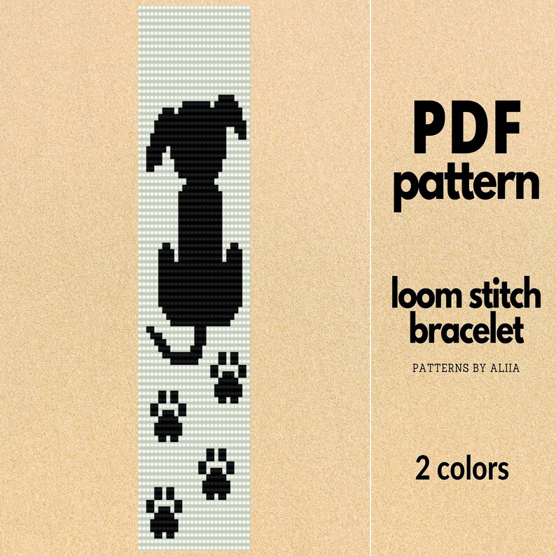 Dogs, Loom Bead Pattern, Bead Loom Pattern | 2 Colors | 28 X 91 - Etsy