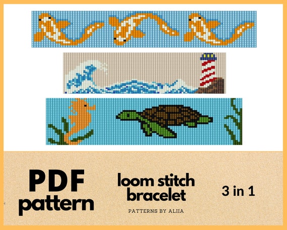 Ocean Pattern Loom Bead Pattern Bead Loom Pattern Bead Loom | Etsy